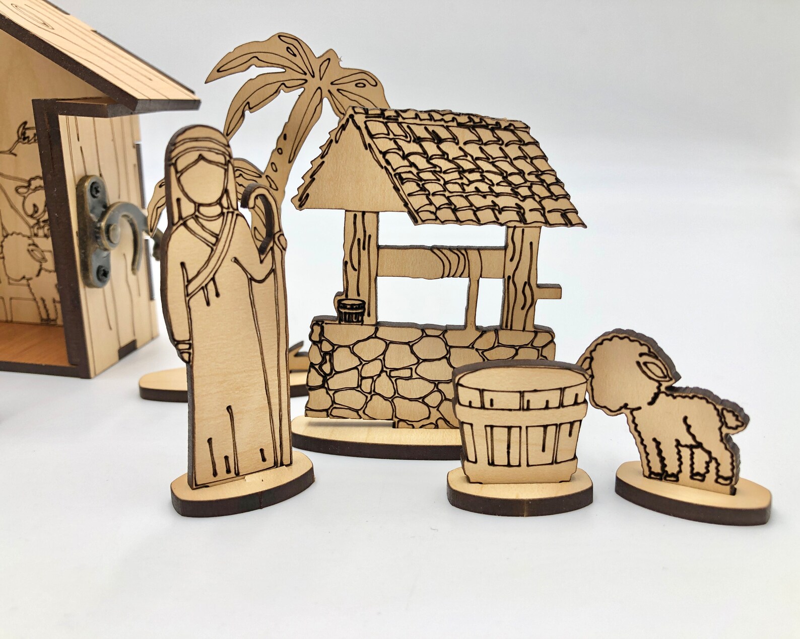 Christmas Nativity That Comes in It's Own Hinged Storage Box. Purchase ...