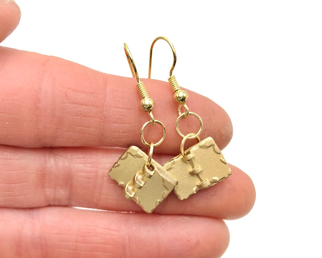 Gold Plates Earrings, LDS Gift for Mom, Christian Earrings, Statement ...