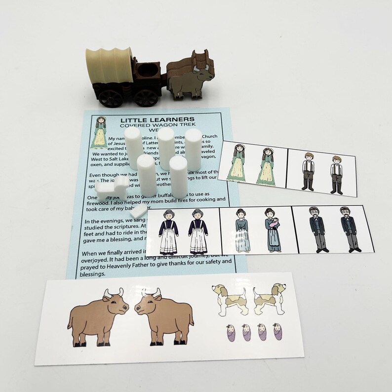 Mini Covered Wagon Trek Playset: Pioneer Family Learning Aid - Etsy