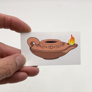 12 Pack Oil Lamp Vinyl Stickers Class Handout Decorate Notebook ...