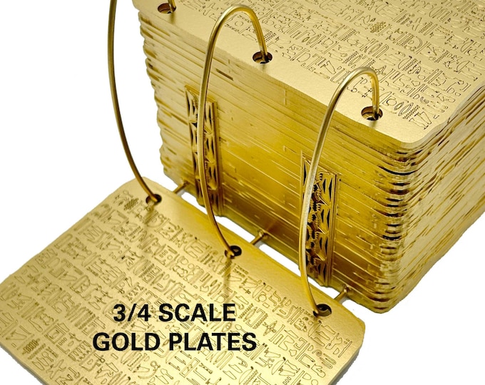 Medium 1/2 Scale Gold Plates, LDS Hand Made Gift, Wood Lds Gift, Secret ...