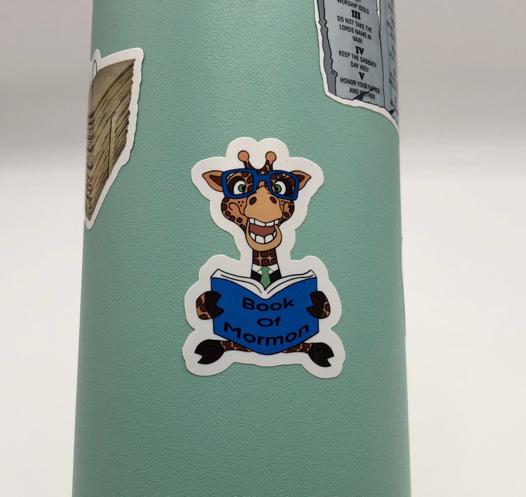 12 Pack Book of Mormon Vinyl Stickers Class Handout Giraffe Reading ...