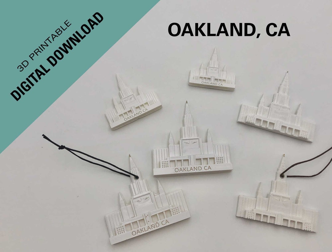 Oakland, CA Temple Magnets 3D Print Download STL Files Cupcake Toppers ...