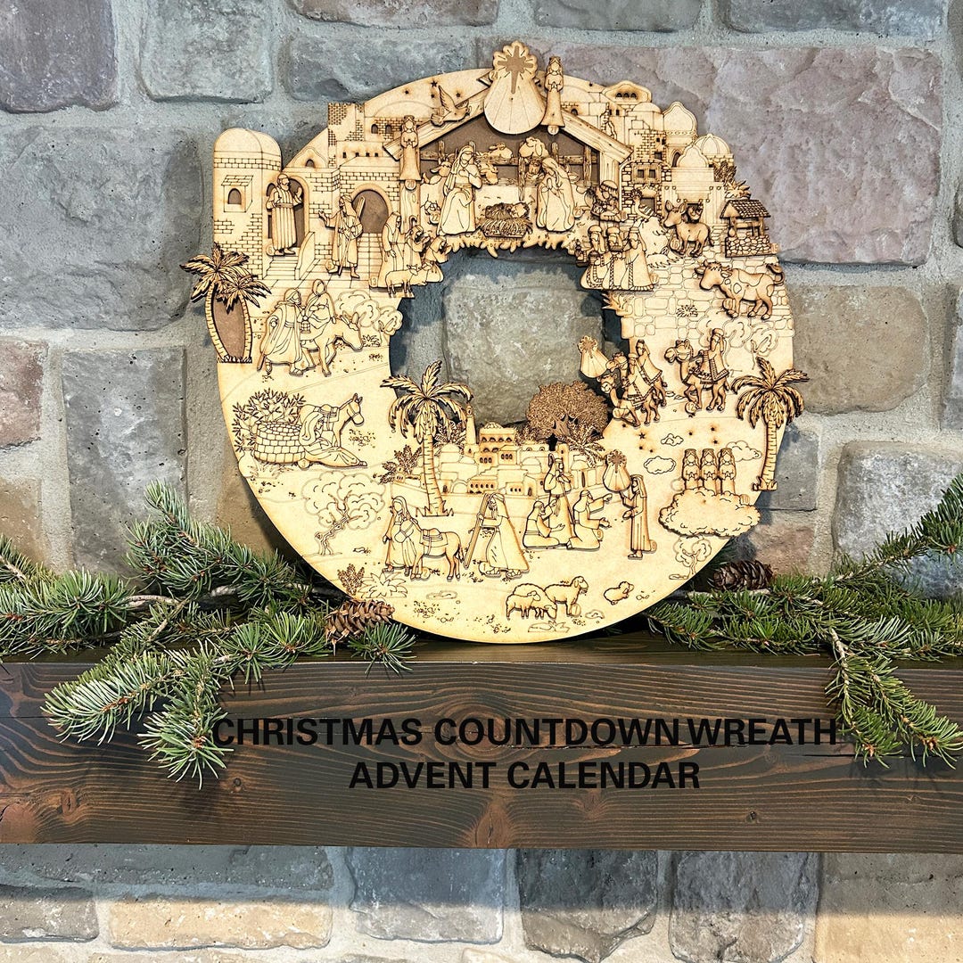 Nativity Advent Calendar Christmas Countdown Family Heirloom Gift ...
