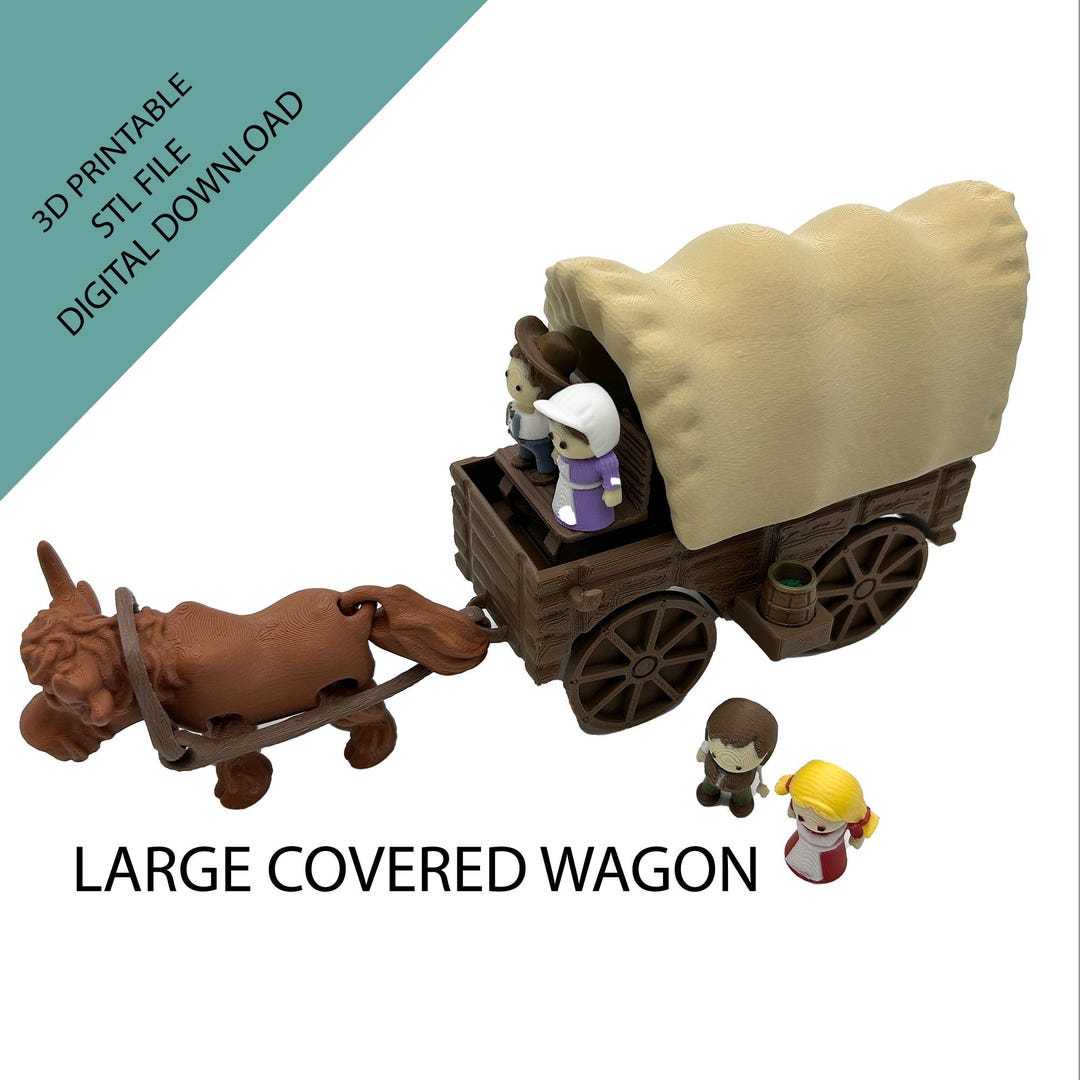 3D Print Covered Wagon Playset STL Files: Pioneer History Learning - Etsy