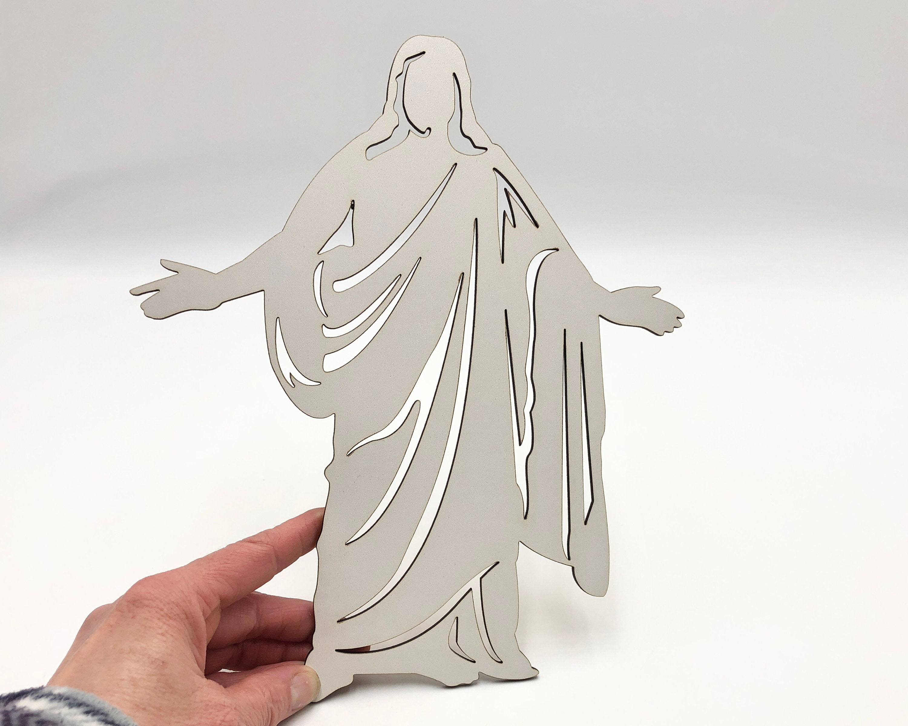 Wooden Christus Statue, Flat for Making Your Own Beautiful Wall ...