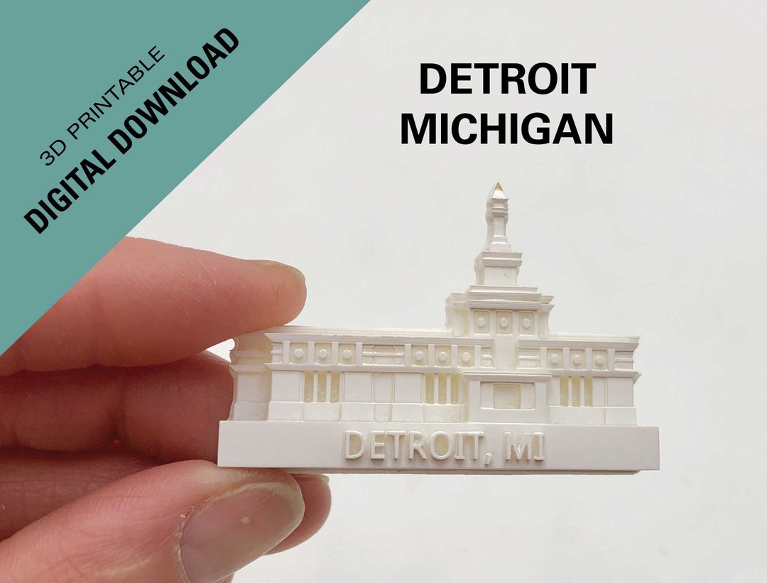 Detroit, Michigan Lds Temple Magnet, Downloadable 3D Print STL File LDS ...