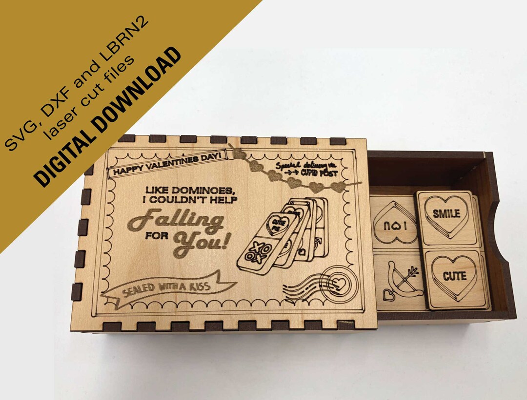 Laser Cut Valentine Dominoes Gift for Your Loved One. Make Your Own ...