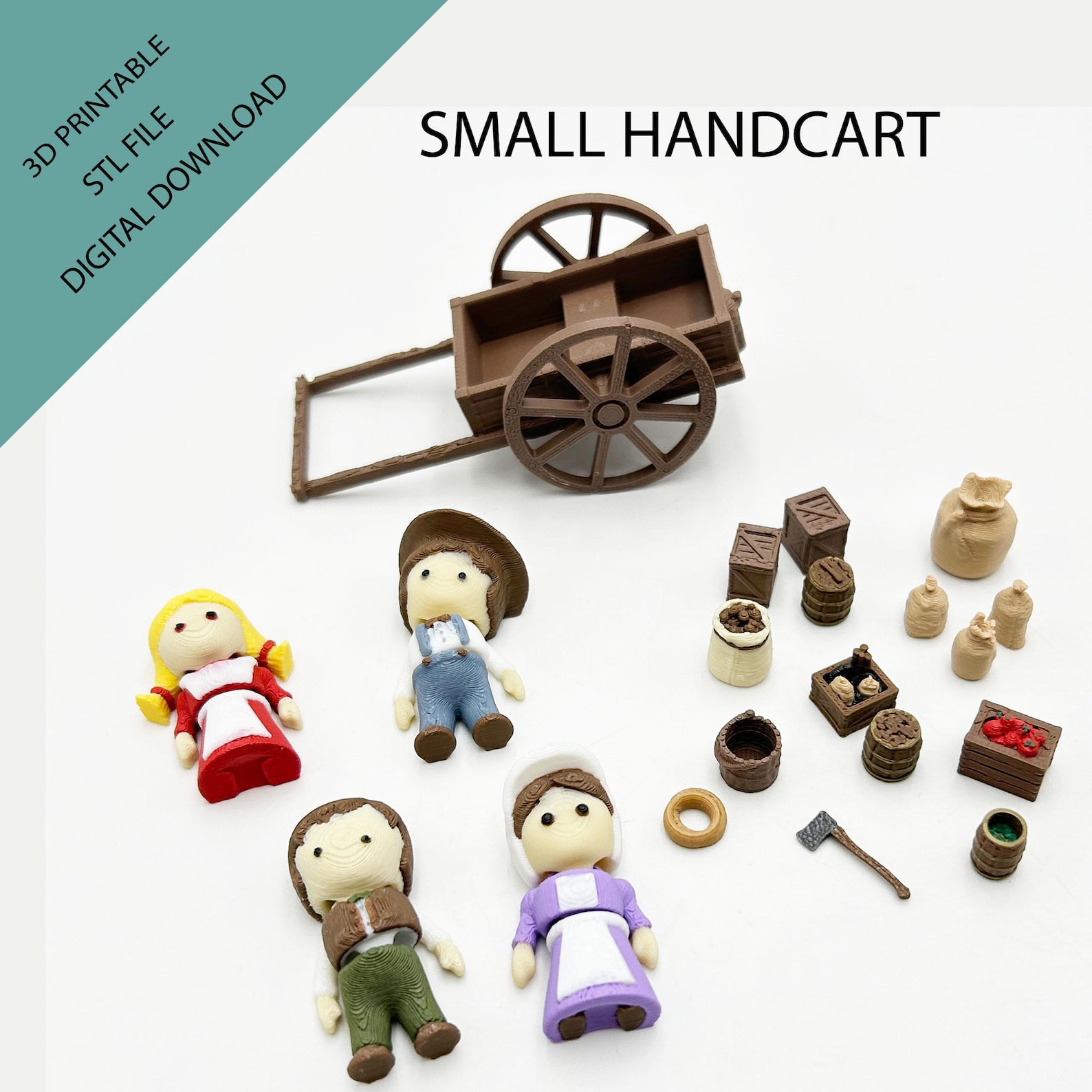Pioneer Handcart Trek Playset STL File: 3D Print Digital Download - Etsy