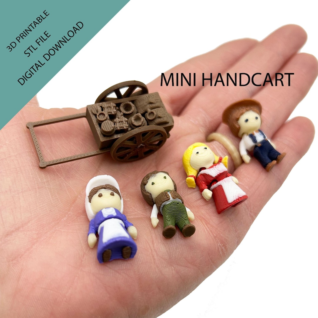 Mini Pioneer Handcart Playset: Trek West STL 3D Print File - Etsy