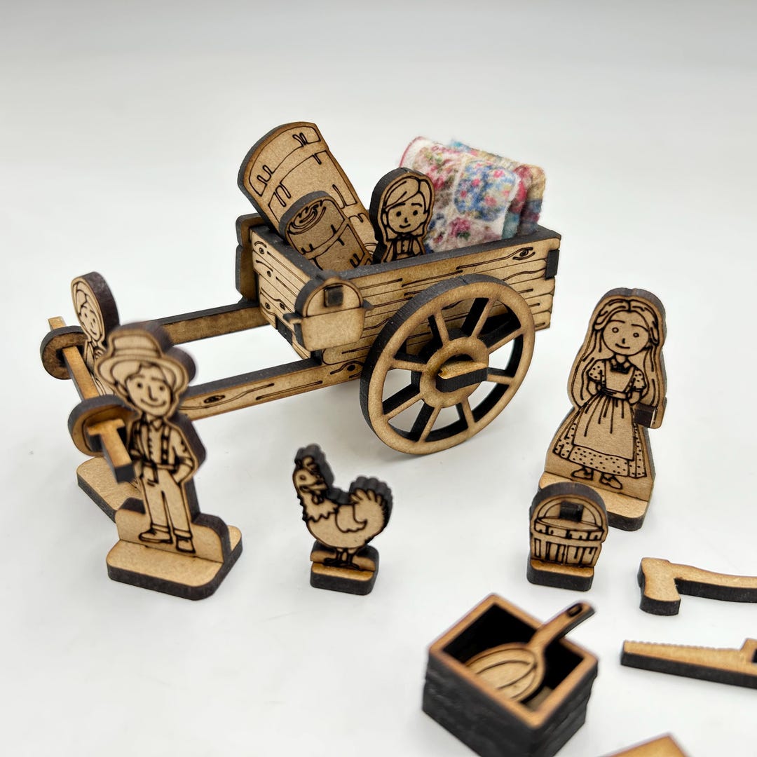 Handcart Trek 3D Craft Kit: DIY Pioneer Playset - Etsy