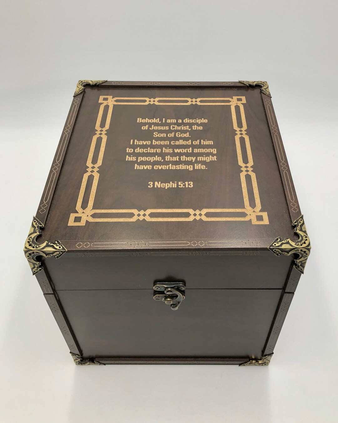 Wooden Box for Full Scale Gold Plates Handmade 8 Unique Handmade Corner ...