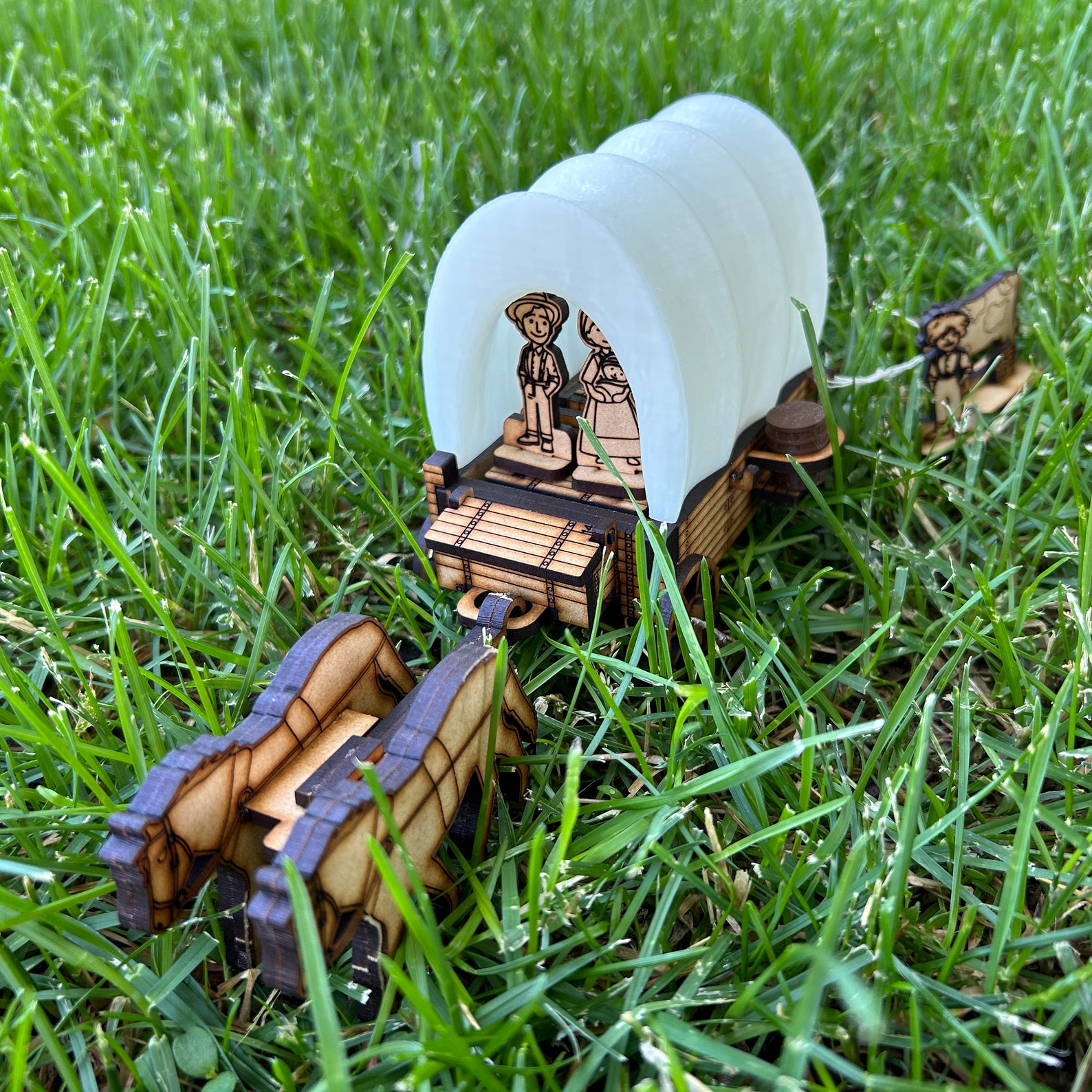 DIY Covered Wagon Playset Kit: Laser Cut Pioneer Toy, Little House on ...