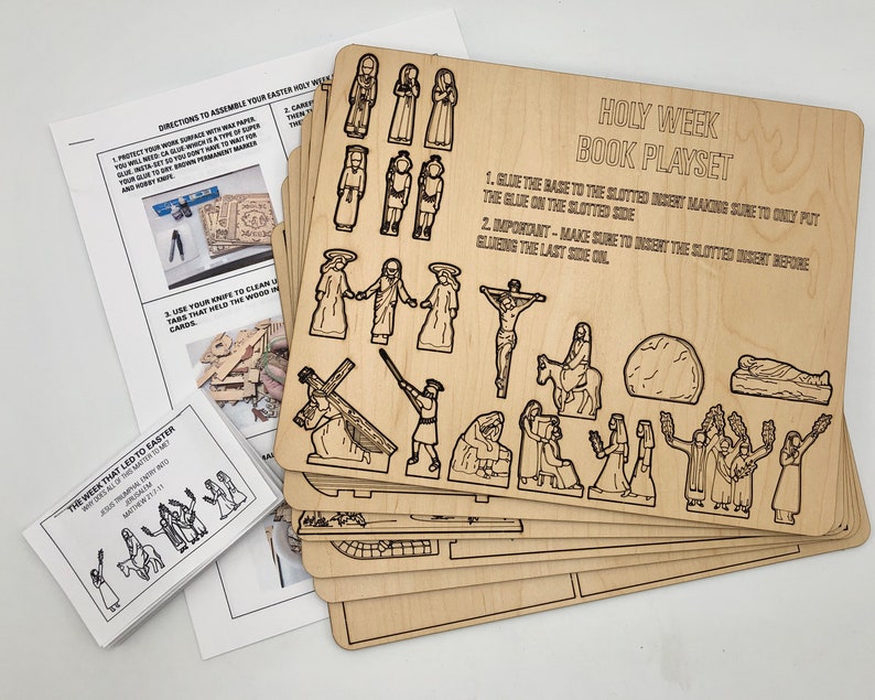 Easter Holy Week Pop up Book Commercial Use DXF SVG LBRN2 Download ...