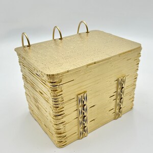 Large 3/4 Scale Gold Plates Display Box Replica Metal Rings Gift for ...