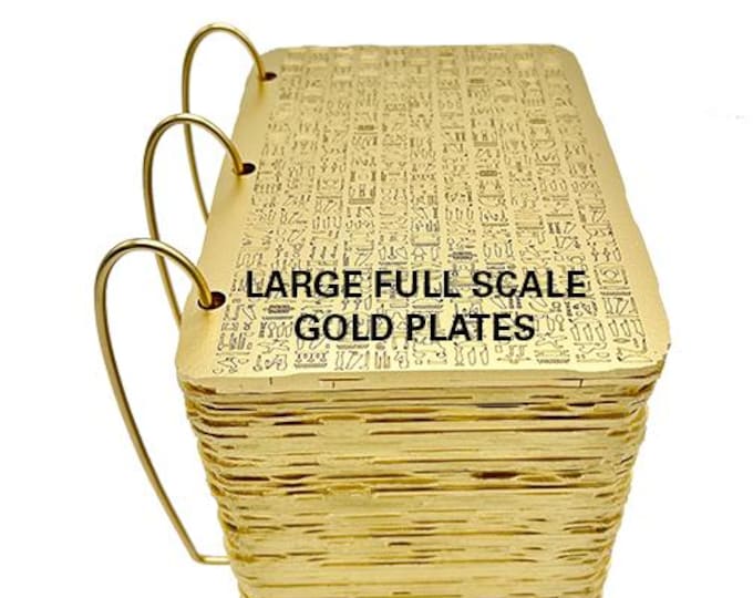 Medium 1/2 Scale Gold Plates, LDS Hand Made Gift, Wood Lds Gift, Secret ...