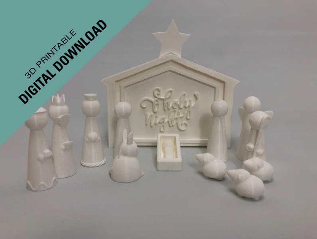 2" Peg Doll, Nativity Set 3D Print Downloadable STL Files to 3D Print ...