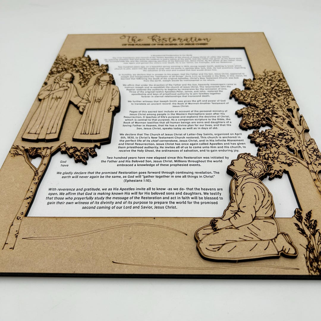 Small 10" X 13" Restoration Proclamation Framed Art Handmade First ...