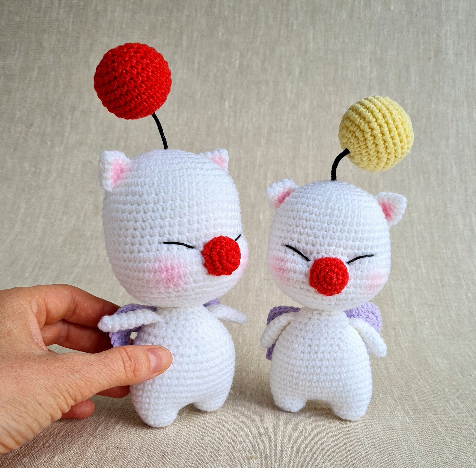 Moogle crochet pattern PDF FFXIV DIY Final fantasy plush | Etsy