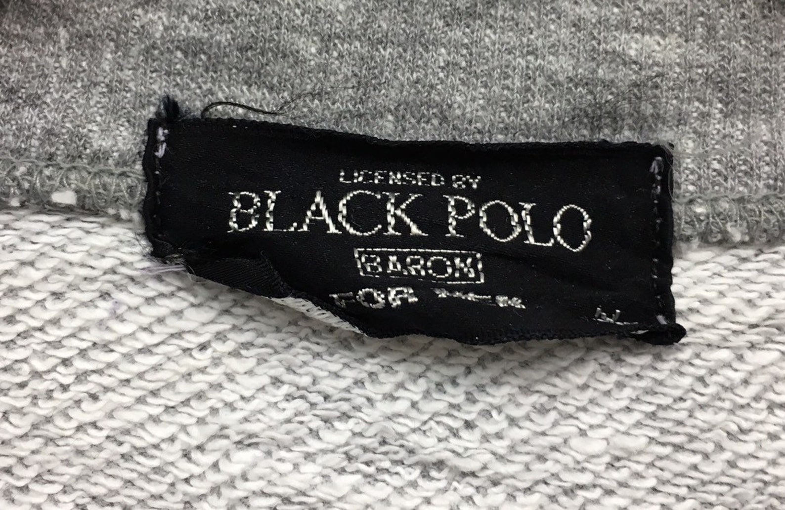 Black Polo Crewneck Sweatshirt Embroidery Multicolor Big Logo - Etsy