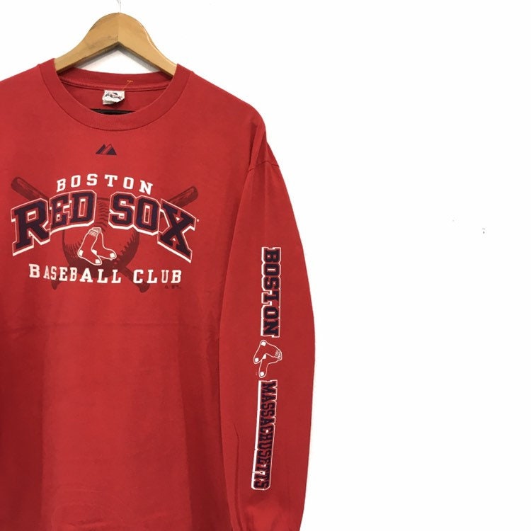 Vintage Boston Red Sox Crewneck Long Sleeve Sweatshirt Big | Etsy