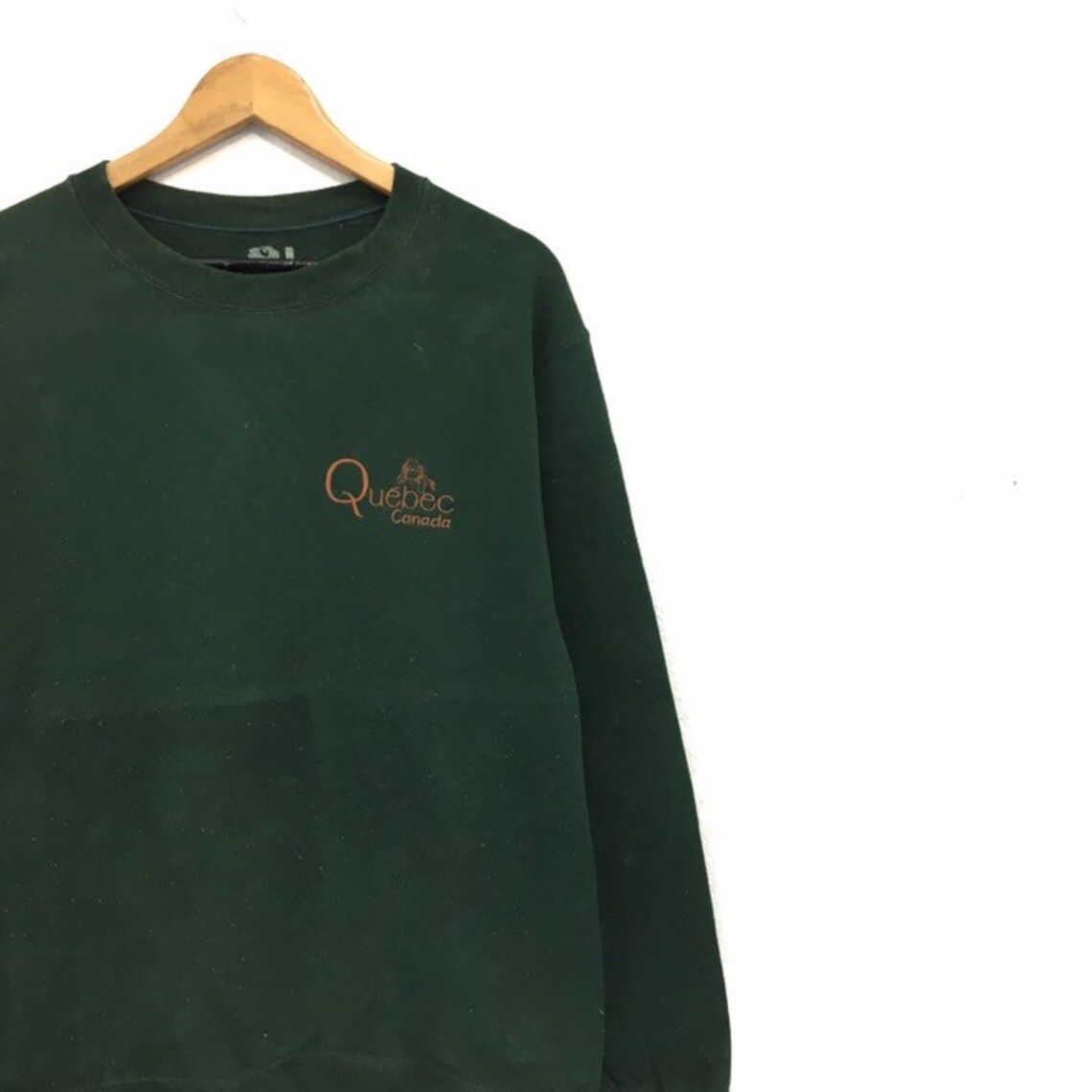 Quebec Canada Crewneck Sweatshirt Embroidery Small Logo Spell | Etsy