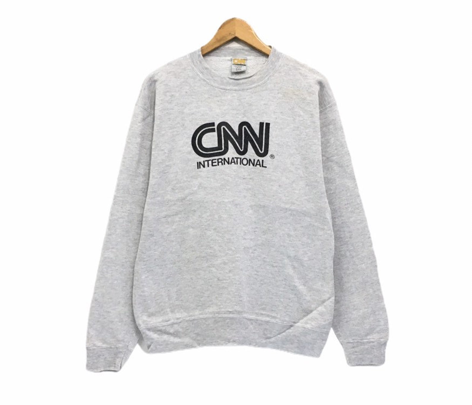 Vintage 90s CNN International Crewneck Sweatshirt Big Logo | Etsy