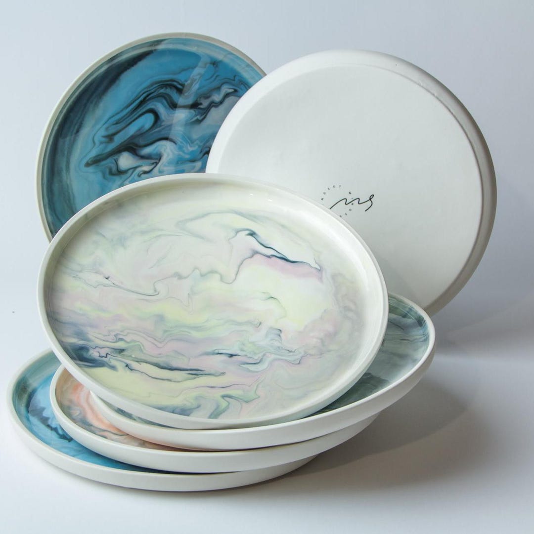 Handmade Porcelain Plate – Modern Tableware for Home & Kitchen - Etsy