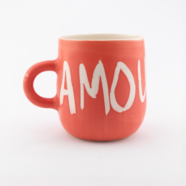 Large Ceramic Cappuccino Mug, Modern Tea Cup, Father's Day Gift (500ml ...