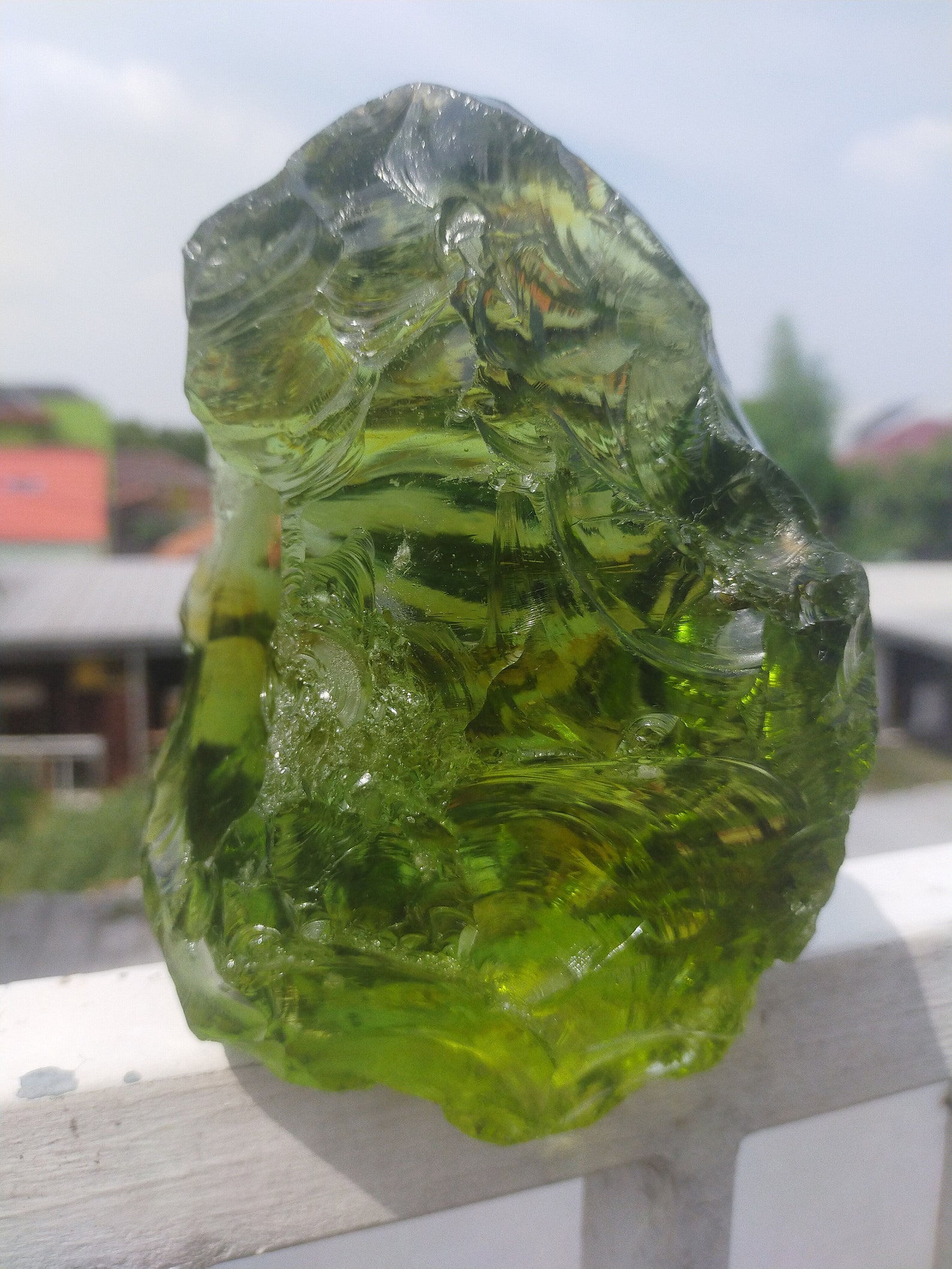 Olive Green Andara Volcanic Crystal Glass Rough 1.3kg - Etsy