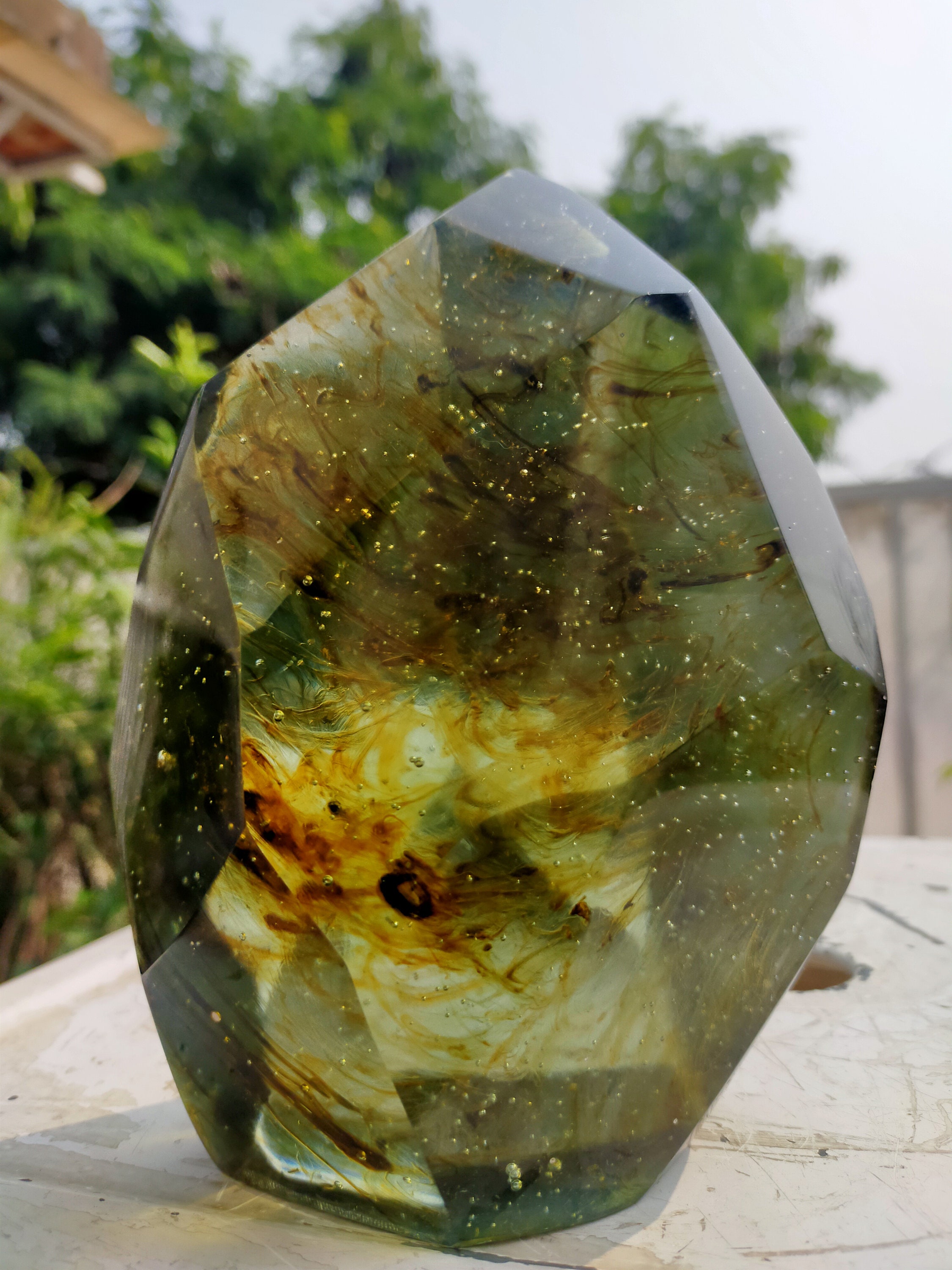 Topaz Andara Monatomic Crystal Glass Cutting Polished 1,6kg - Etsy