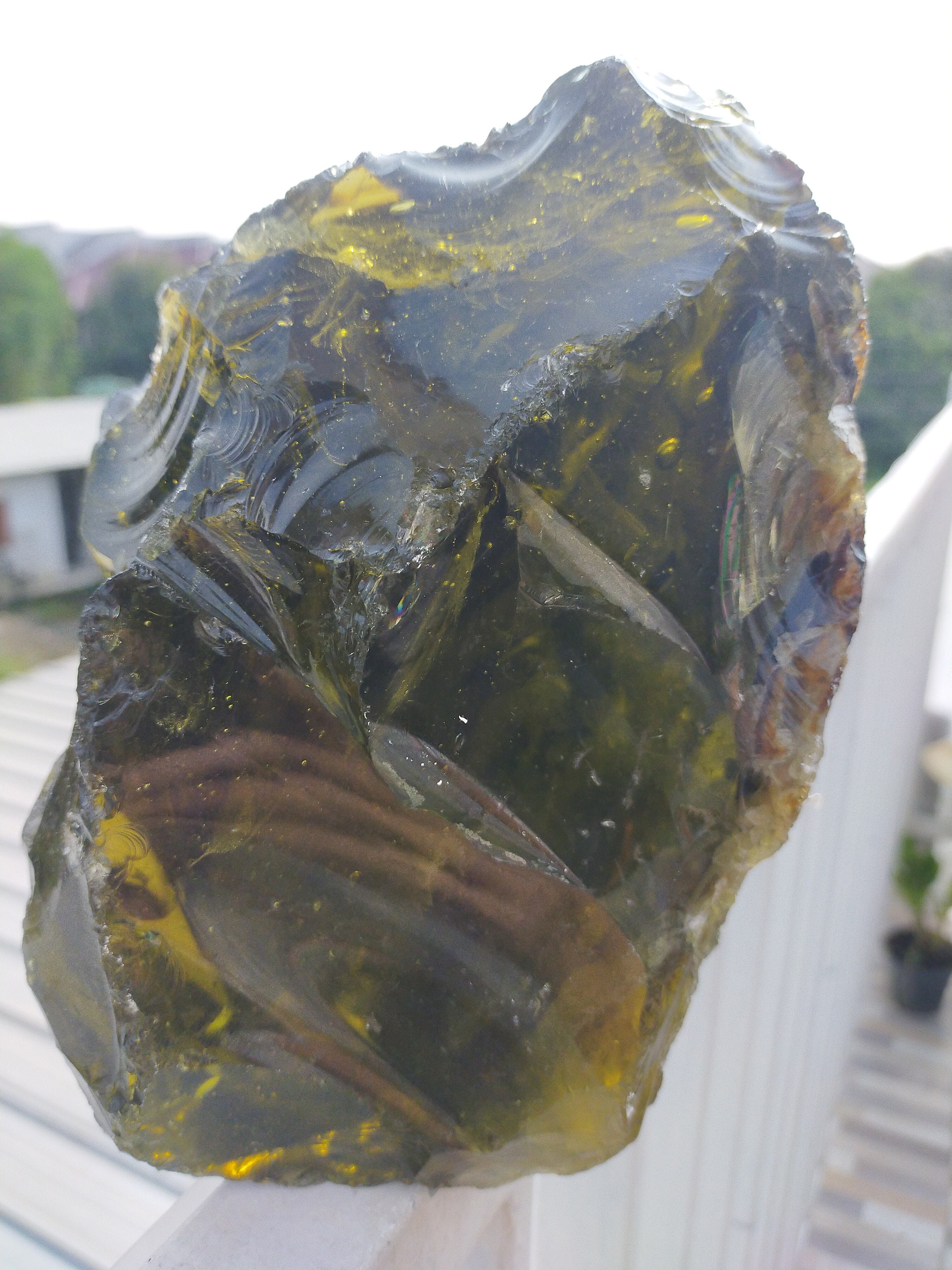 Olive Green Andara Volcanic Crystal Glass Rough 3.8kg - Etsy