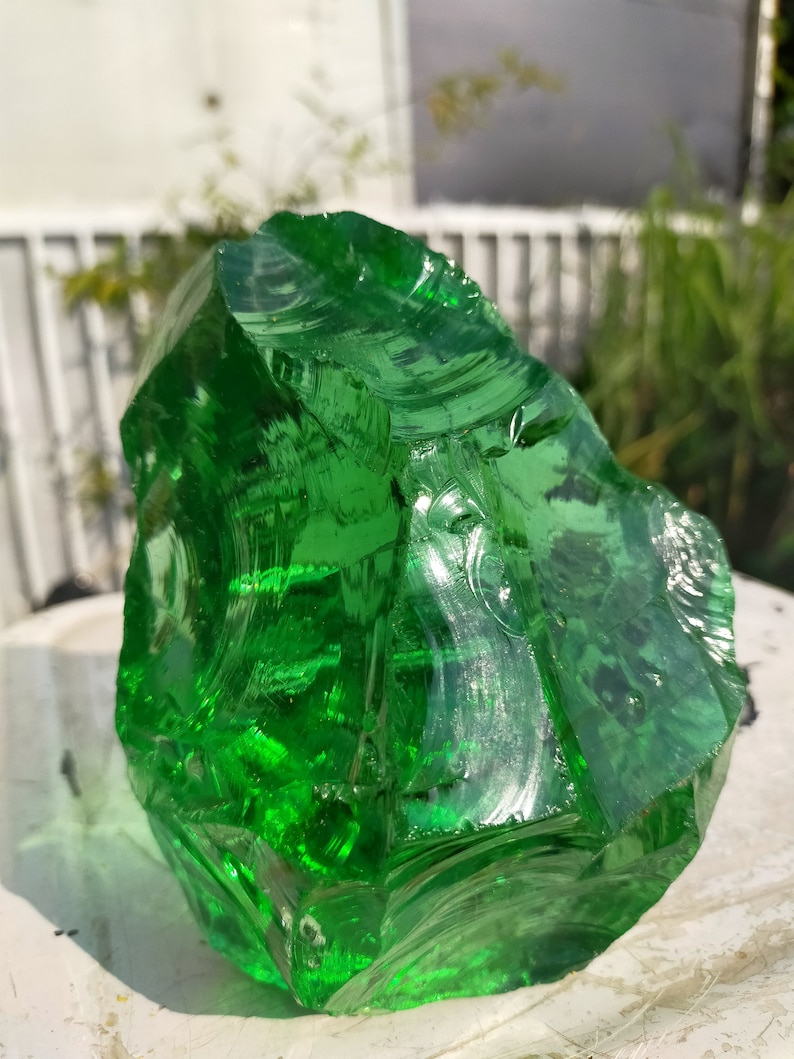 Emerald Green Andara Monatomic Crystal Glass Rough 1,6kg - Etsy