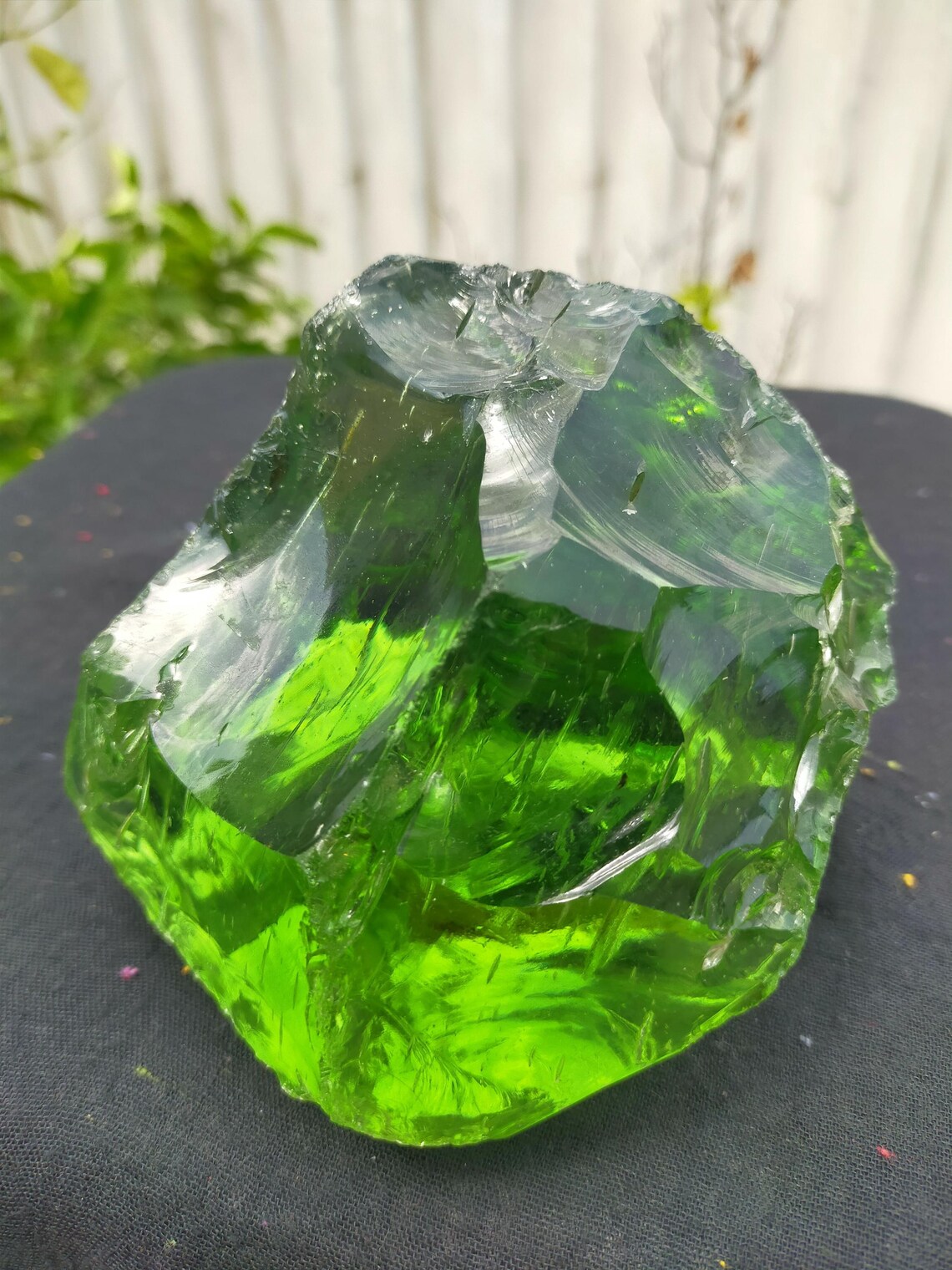 Pair of Light Green Andara Volcanic Crystal Glass Rough 2,2kg - Etsy