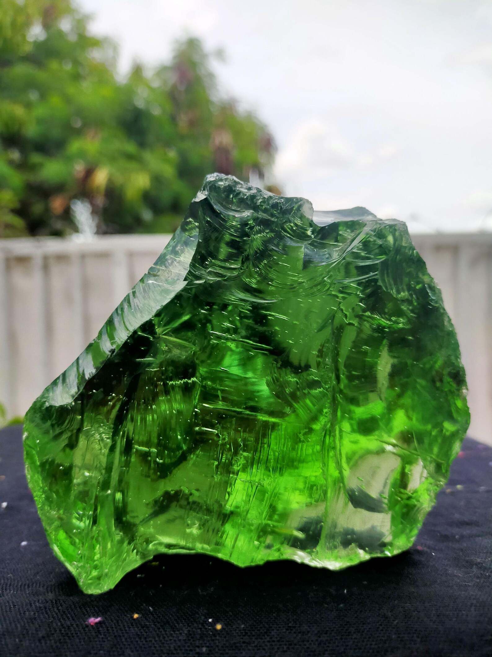 Pair of Light Green Andara Volcanic Crystal Glass Rough 2,2kg - Etsy