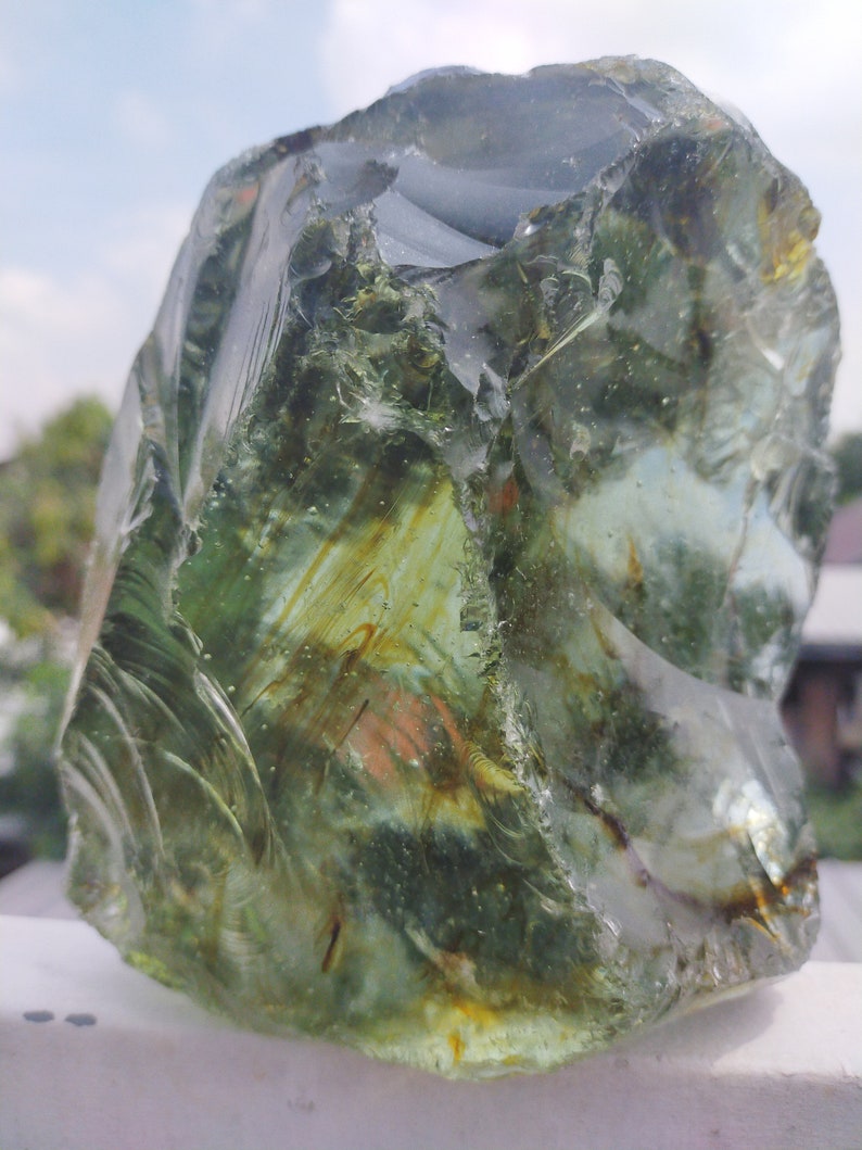 Light Green Andara Volcanic Crystal Glass Rough 2.1kg - Etsy