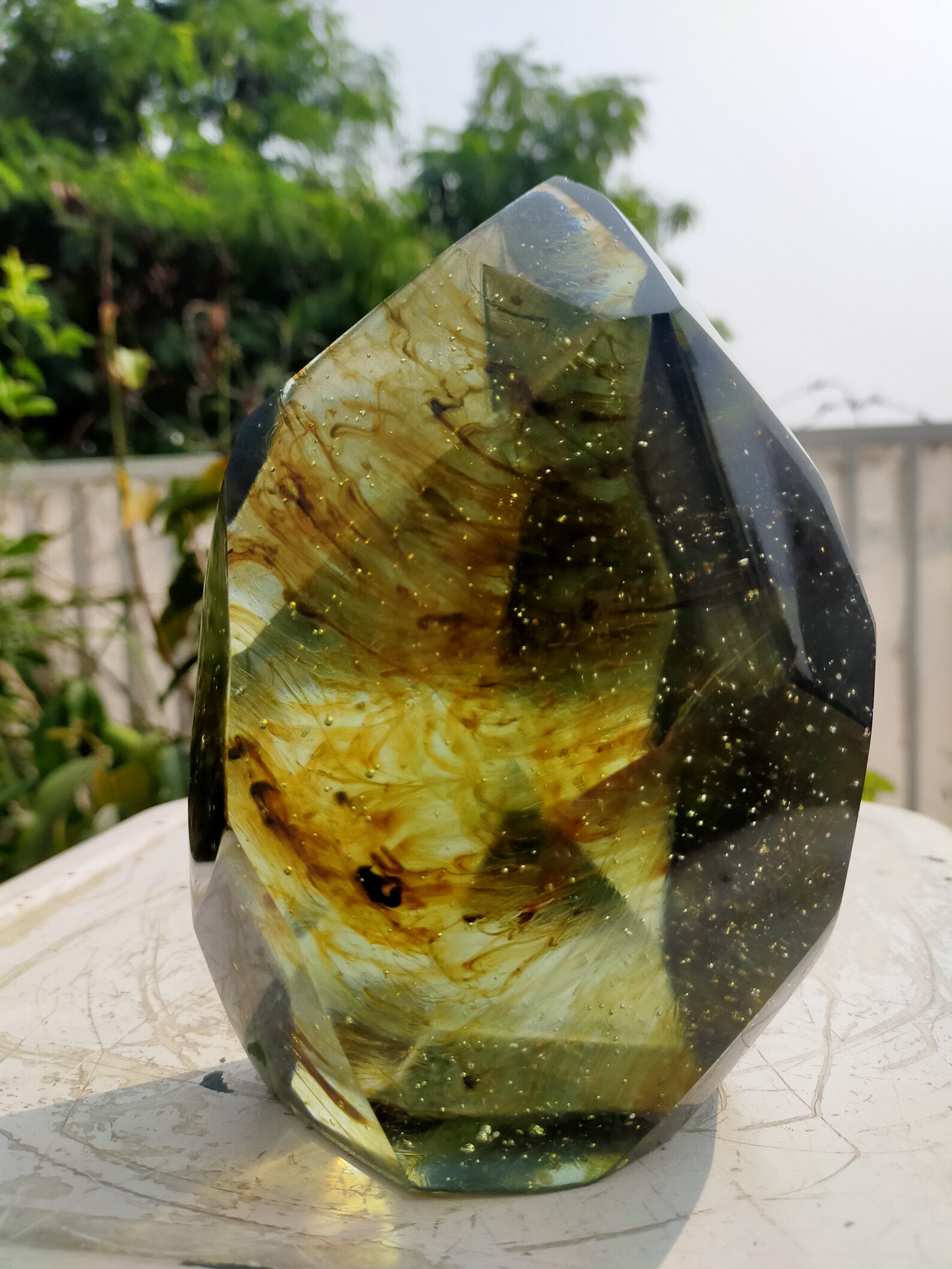 Topaz Andara Monatomic Crystal Glass Cutting Polished 1,6kg - Etsy