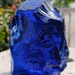 Pair of Dark Blue and Egyptian Blue Andara Monatomic Crystal Glass ...