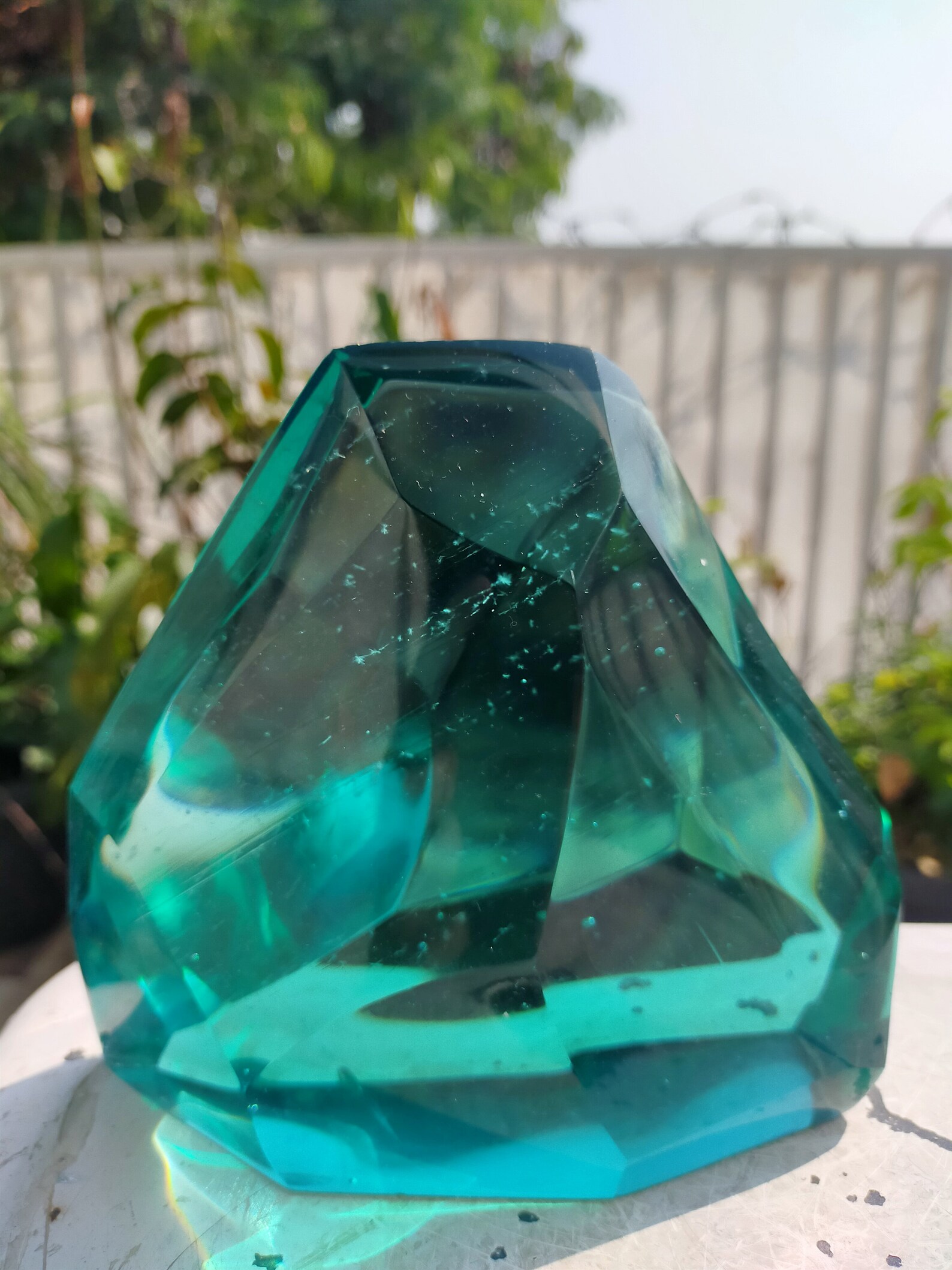 Ocean Green Andara Monatomic Crystal Glass Cutting Polished 1,65kg - Etsy