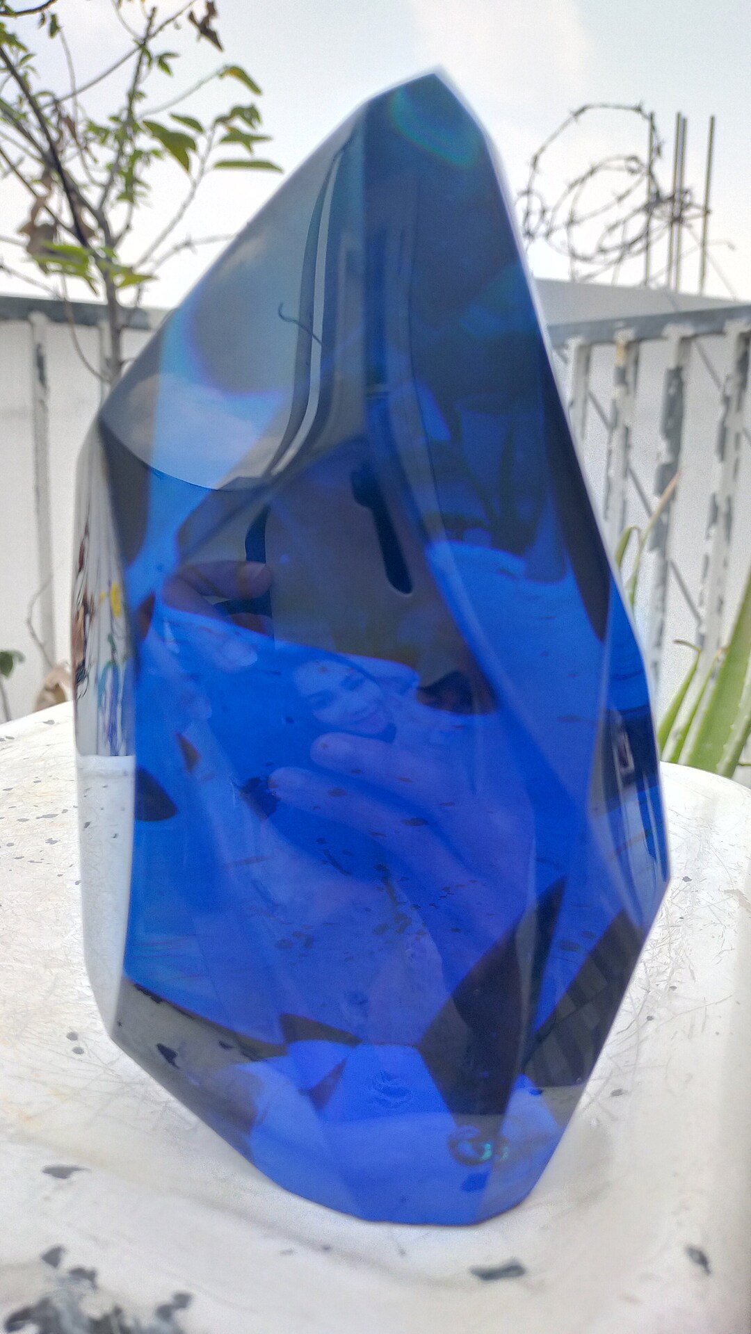 Dark Blue Cutting Andara Monatomic Crystal Glass Polished 2kg - Etsy