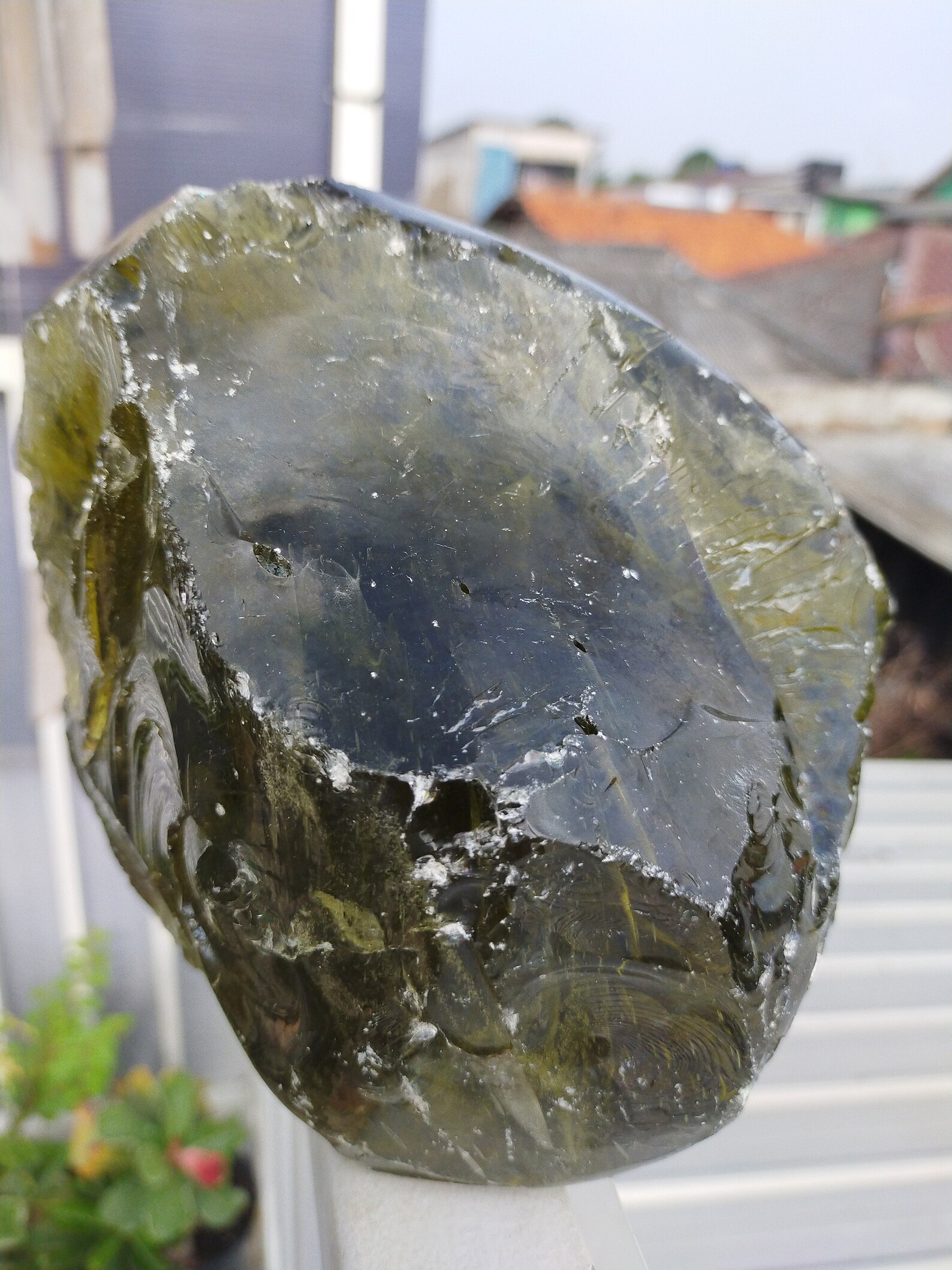 Olive Green Andara Volcanic Crystal Glass Rough 2.3kg - Etsy