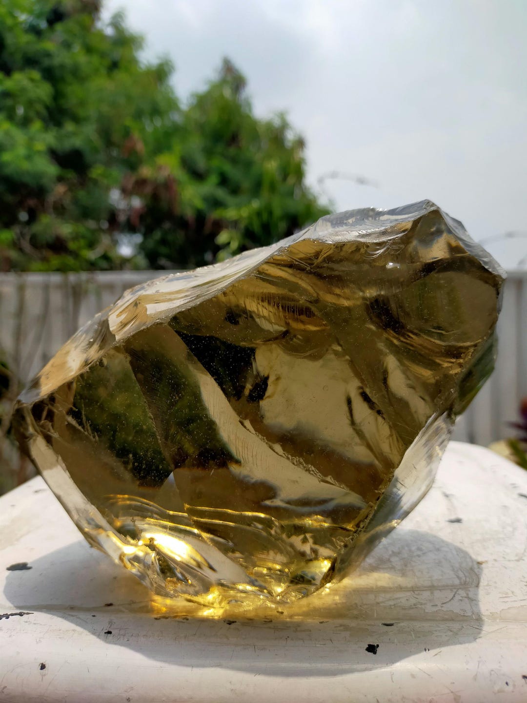 Golden Brown Andara Monatomic Crystal Glass Rough 2,6kg - Etsy