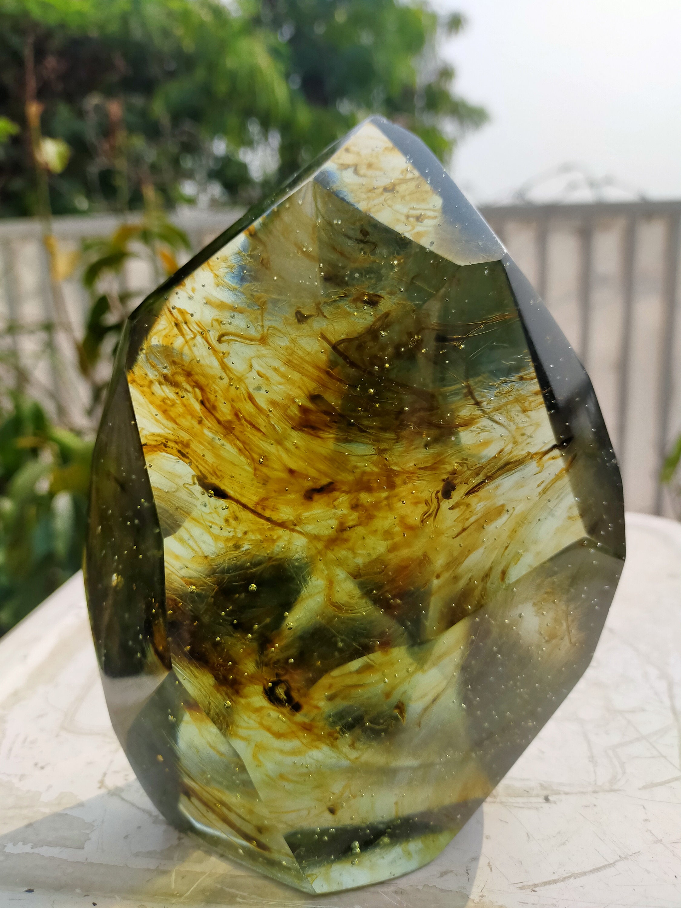 Topaz Andara Monatomic Crystal Glass Cutting Polished 1,6kg - Etsy
