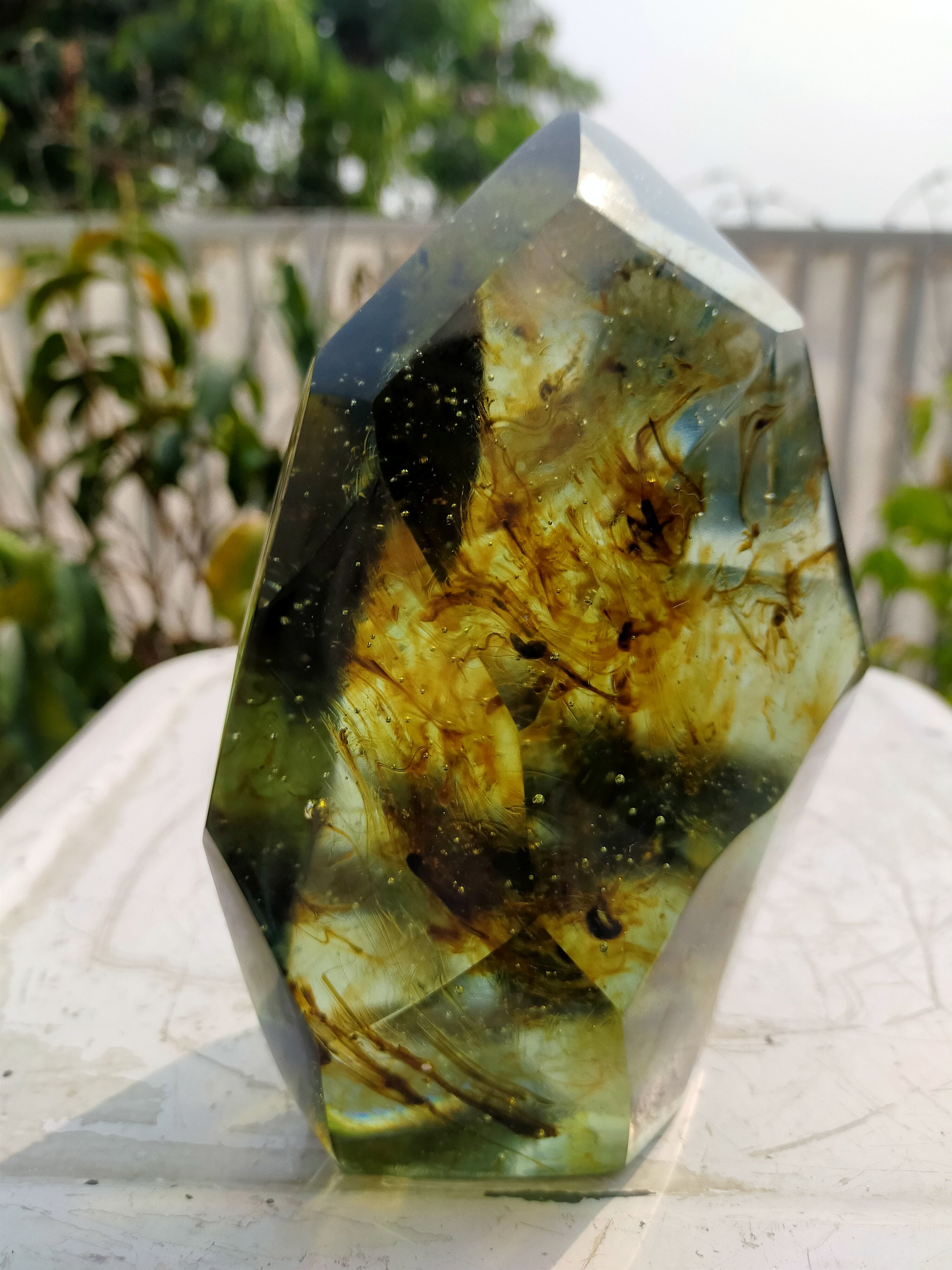 Topaz Andara Monatomic Crystal Glass Cutting Polished 1,6kg - Etsy