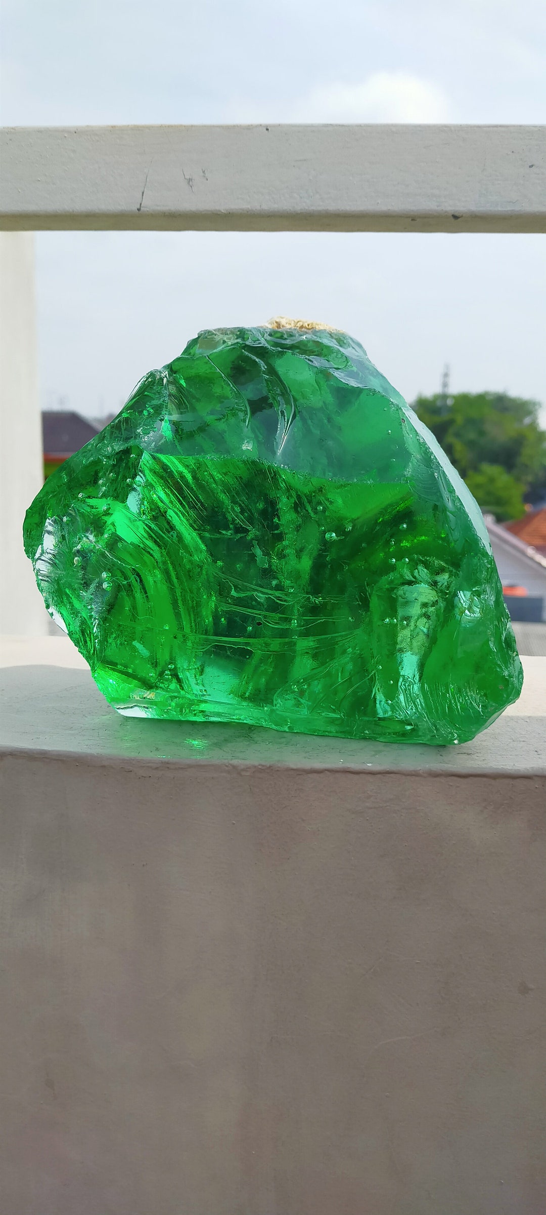 Green Volcanic Andara Crystal Glass Rough 2.4kg - Etsy