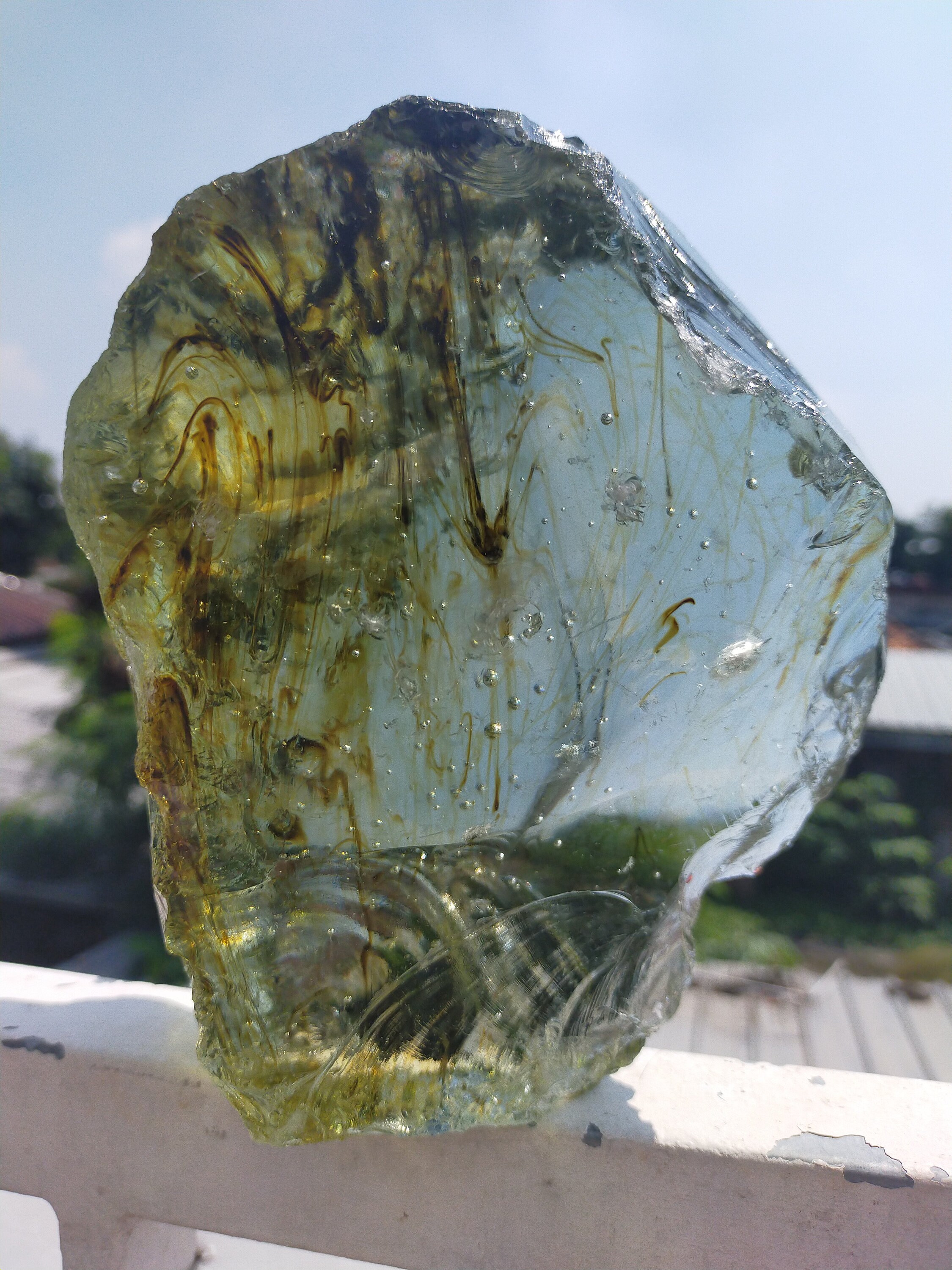 2.7kg Soft Yellow Andara volcanic crystal glass rough. | Etsy