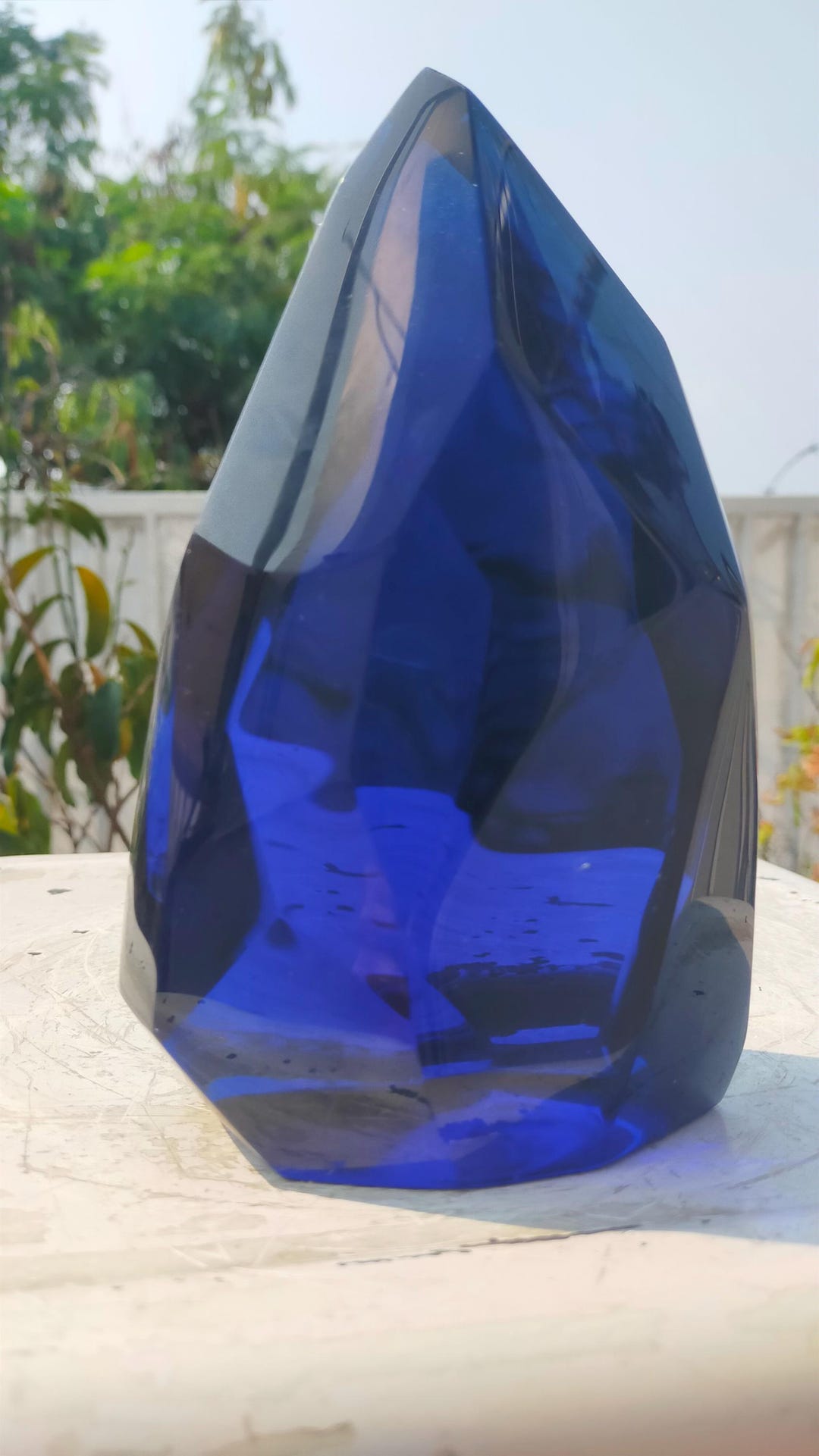 Dark Blue Andara Monatomic Crystal Glass Cutting Polished 1,6kg - Etsy