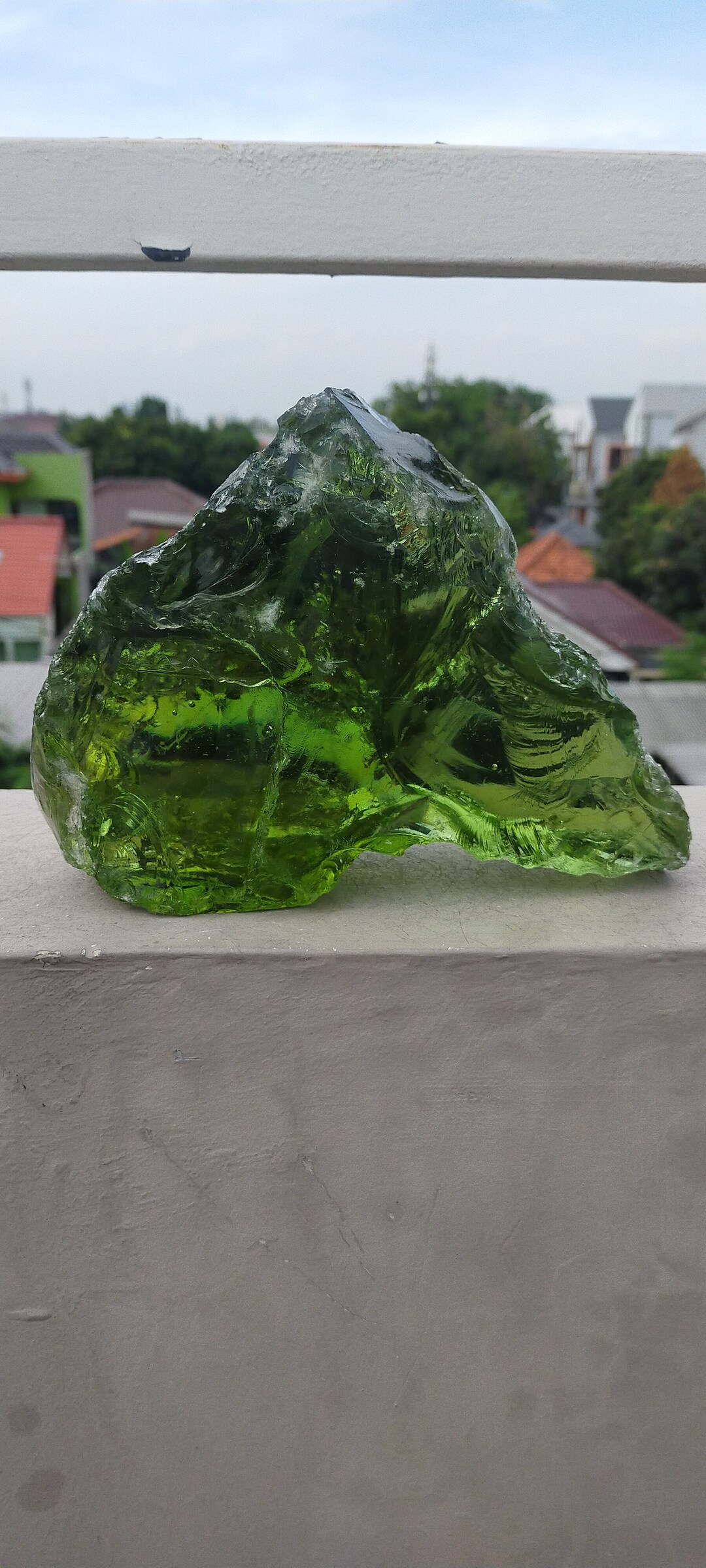Olive Green Andara Monatomic Crystal Glass Rough 2.4kg - Etsy