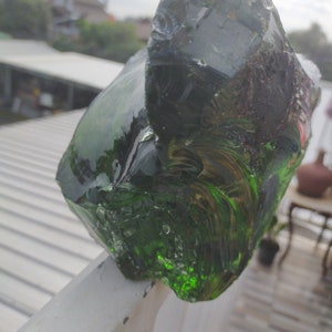 Green Forest Volcanic Andara Glass Rough 3.1kg - Etsy