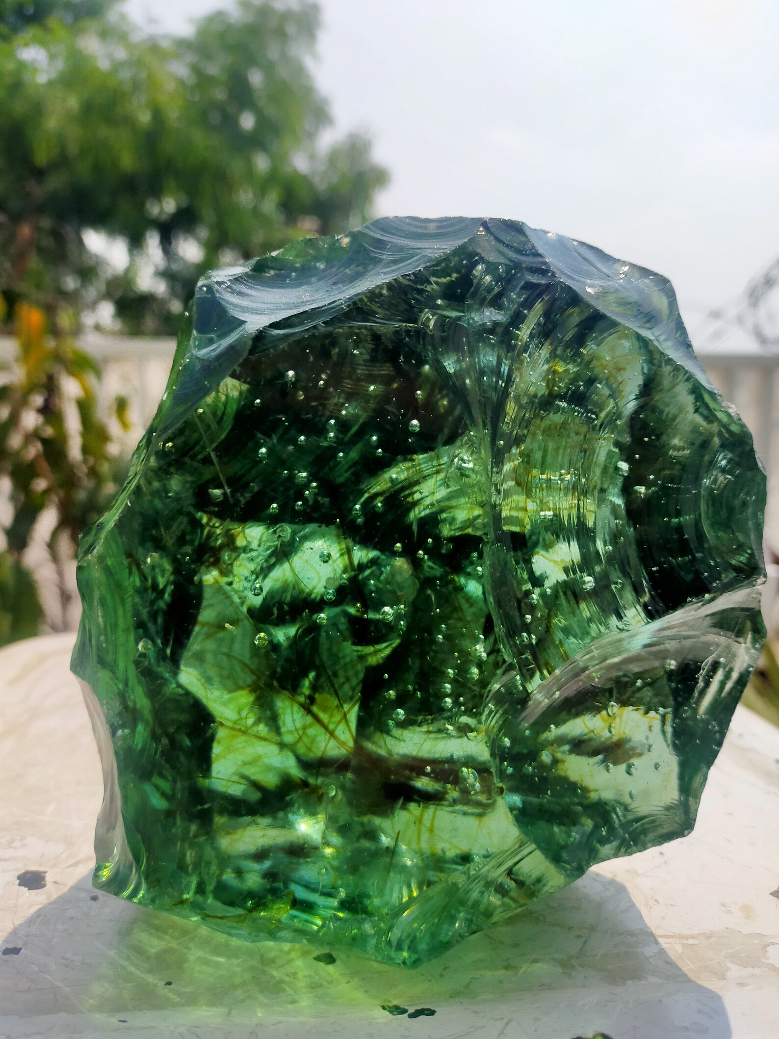 Jade Green Andara Monatomic Crystal Glass Rough 2,2kg - Etsy
